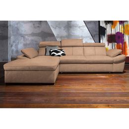 exxpo - sofa fashion Ecksofa &raquo;Salerno, Funktionssofa, Breite 280cm, hoher Sitzkomfort, L-Form&laquo; inkl. Kopf- und Armteilverstellung, wahlweise mit 