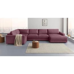 Home Affaire Wohnlandschaft &raquo;Bloomfield, Mega Polsterecke, Breite 390cm, viel Platz, U-Form&laquo; In verschiedenen Gr&ouml;&szlig;en bestellbar rosa 100% Polyester