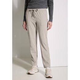Cecil Damen Schlupfhose &raquo;Style Tracey&laquo; Sommerhose im Casual Fit, mit Gummizug beige XXL (46), L&auml;nge 30
