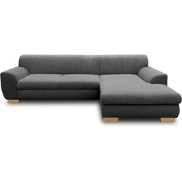 Home Affaire Ecksofa &raquo;Nika zeitlos und elegant, L-Form&laquo; wahlweise mit Bettfunktion, auch in Cord grau Primabelle-Microfaser (100% Polyester);Struktur 