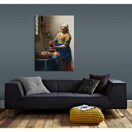 Art for the home Leinwandbild &raquo;Het melkmeisje, Jan Vermeer, ca. 1660&laquo; Art Milchm&auml;dchen 100 x 70 cm bunt Leinwand