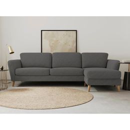 Home Affaire Ecksofa &raquo;MARSEILLE (279/152cm),L-Form, Rec. rechts/links, verschiedene Bez&uuml;ge&laquo; Massivholzbeine Eiche, Landhausstil, Wellenunterfederung 