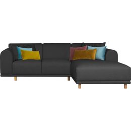 OTTO home Ecksofa &raquo;Maroon L-Form&laquo; in skandinavischem Design, mit losen Kissen schwarz Struktur (100% Polyester);Struktur grob ( 100% POLYPROPYLEN;