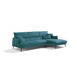 Egoitaliano Ecksofa &raquo;FUNNY, hochwertiges & aktuelles Design, bequeme R&uuml;ckenlehne, L-Form&laquo; hochwertiger Sitzkomfort, L-Form gr&uuml;n 100% Polyester