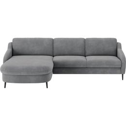 Sit & More sit&more Ecksofa &raquo;Soul L-Form&laquo; wahlweise mit Bettfunktion und Bettkasten oder Schubkasten grau 100% Polyester