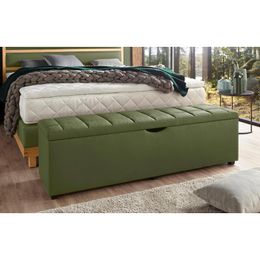 Home Affaire Hockerbank &raquo;Checked&laquo; mit Stauraum, Breite 120 cm und 160 cm, als Bettbank geeignet gr&uuml;n Struktur fein (100% Polyester) f&uuml;r Bett Classico,