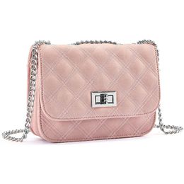 Lascana Damen Lascana Umh&auml;ngetasche &raquo;Minibag&laquo; Handtasche, Henkeltasche mit Kettenhenkel, Crossbody Bag VEGAN rosa