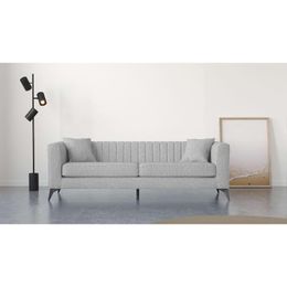 Home Affaire 4-Sitzer &raquo;MATTHEW elegantes Designsofa, Ma&szlig;e B/T/H: 231/86/74 cm&laquo; XXL, Steppung im R&uuml;cken, lose Sitzkissen, incl 2. Zierkissen grau 100% 