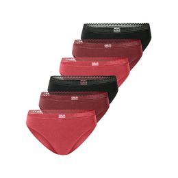Schiesser Slip 'Modern Multipacks' Damen Gr&ouml;&szlig;e XXXL rot / kirschrot / schwarz