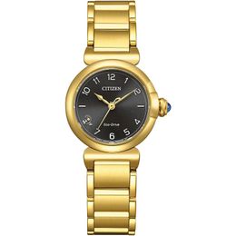 Citizen Damen Solaruhr Armbanduhr, Damenuhr, Edelstahlarmband, analog gold