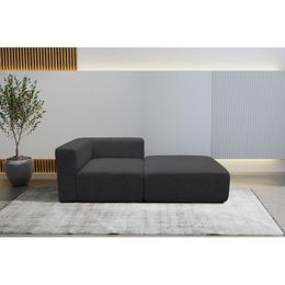 Home Affaire Sofa-Eckelement &raquo;Utvik bestehend aus Eckelement und Hocker&laquo; als Modul oder separat verwendbar grau 95% Polyester, 5% Nylon