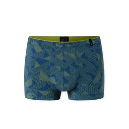 Schiesser Trunk ' Long Life Soft ' Herren Gr&ouml;&szlig;e S blau / grasgr&uuml;n