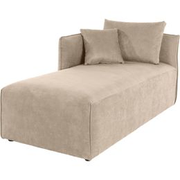 OTTO home Ottomane &raquo;N&ouml;re&laquo; Modul - zum Zusammenstellen; in vielen Bezugsqualit&auml;ten und Farben beige Samtoptik (100% Polyester);Struktur (100% 