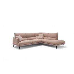 Egoitaliano Ecksofa &raquo;FUNNY, hochwertiges & aktuelles Design, bequeme R&uuml;ckenlehne, L-Form&laquo; toller Sitzkomfort, L-Form rosa 48% Polyester, 40% Baumwolle, 12% 
