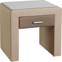 Home Affaire Nachttisch Nachtkonsole mit 1 Schubkasten beige