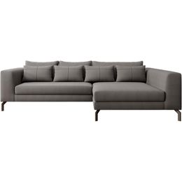 Home Affaire Ecksofa &raquo;Cross, mit softem Sitz, L-Form, wendbare Zierkissen, Breite 284 cm&laquo; Couch mit vielen Kissen, stylische Kreuznaht, elegante 