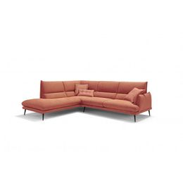 Egoitaliano Ecksofa &raquo;FUNNY, hochwertiges & aktuelles Design, bequeme R&uuml;ckenlehne, L-Form&laquo; toller Sitzkomfort, L-Form orange 48% Polyester, 40% Baumwolle, 12% 
