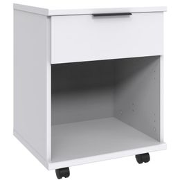 wimex Rollcontainer &raquo;Norderney, B/T/H 46/40/58cm in 2 Farben&laquo; 1 Schublade und 1 offenes Fach, auf Kunststoffrollen wei&szlig; Holzwerkstoff