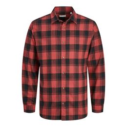 Jack & Jones PlusSize Jack & Jones Plussize Damen Jack & Jones PlusSize Langarmhemd &raquo;JJJOSHUA FALL BUFFALO SHIRT LS PLS&laquo; rot 5XL, N-Gr