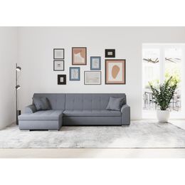 DOMO collection Ecksofa &raquo;Treviso viele Bez&uuml;ge, auch in Cord, L-Form, B/T/H: 267/80/83 cm&laquo; wahlw. mit Bettfunktion, inkl. Zierkissen, Unser 