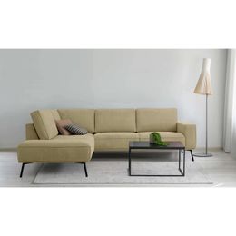 OTTO home Ecksofa &raquo;Vosby&laquo; 260 cm, Chenille, mit dekorativer Kedernaht, Wellenunterfederung gold 90% polyester, 10% nylon