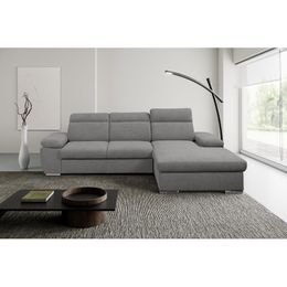 WERK2 Ecksofa &raquo;Palma modernes Schlafsofa mit Bettkasten, L-Form, B/T 282/185 cm&laquo; Kopfteile verstellbar, komfortable Wellenunterfederung, L-Form 92% 