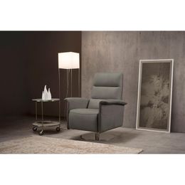 Egoitaliano Sessel &raquo;Kelly Designsessel, Clubsessel & Relaxsessel, bequem, zeitlos elegant&laquo; drehbar, manuelle Relaxfunktion mit Push-Back-Mechanismus grau Luxus-