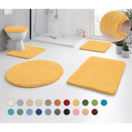 Kleine Wolke Badematte &raquo;RELAX&laquo; H&ouml;he 30 mm rutschhemmend beschichtet fu&szlig;bodenheizungsgeeignet Badteppich, Uni Farben, rechteckig, rund & als Set erh&auml;ltlich orange 