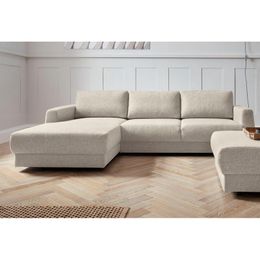 OTTO home Ecksofa &raquo;Hobro L-Form&laquo; in 3 Bezugsqualit&auml;ten in vielen Farben, Design by Morten Georgsen beige Luxus-Microfaser Lederoptik (100% Polyester);