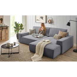 Home Affaire Ecksofa &raquo;NEU: SHERWOOD XXL 284, Big-Sofa L-Form, tiefe Sitzfl&auml;che 95 cm, Cord&laquo; Recamiere rechts/links, als Schlafsofa stellbar, Cord u. 