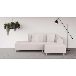 OTTO home Ecksofa &raquo;Suyala&laquo; L-Form mit Hocker beige 100% Polyester
