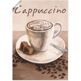 Artland Wandbild &raquo;Cappuccino - Kaffee&laquo; Kaffee Bilder 1 Stk. tlg. als Leinwandbild, Poster in verschied. Gr&ouml;&szlig;en beige
