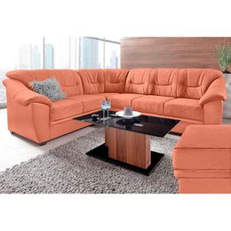Sit & More sit&more Ecksofa &raquo;Savona L-Form, B: 262 cm&laquo; optional Bettfunktion, Federkern orange PRIMABELLE -Microfaser (100% Polyester);SOFTLUX /Struktur (Korpus 