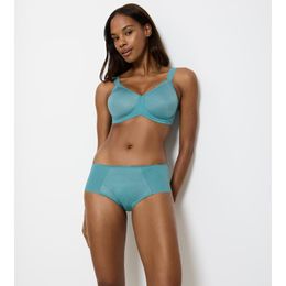 Triumph Damen Hipster &raquo;Essential Minimizer T&laquo; schimmerndes Jacquardmuster, elastisch, weich, blickdicht blau 38
