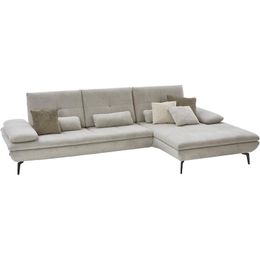 Die PlanBar Ecksofa &raquo;MP-IN23002 L-Form&laquo; wahlweise mit Armteil- und Sitztiefenverstellung beige 100% Recyceltes Polyester