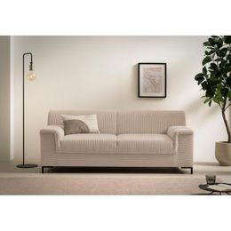 Home Affaire 2,5-Sitzer &raquo;Jamie 2 auch in Cord B/T/H: 192/81/76 cm&laquo; zeitlos, modern, mit komfortablem Federkern grau 100% Polyester