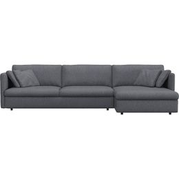FLEXLUX Ecksofa &raquo;Lovane&laquo; Weich & anschmiegsam, gro&szlig;e Sitztiefe auf Kaltschaum, Dekokissen inkl. blau 62% Polyester/14% Cotton/7% Linen
