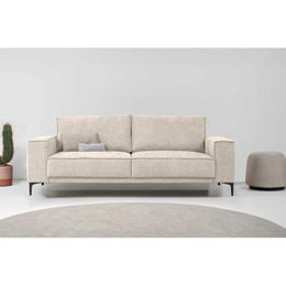 OTTO home 3-Sitzer &raquo;OLAND, B: 224 cm - Skandi-Design&laquo; Struktur, Flachgewebe, Luxus-Microfaser, Boucle beige 100% Polyester