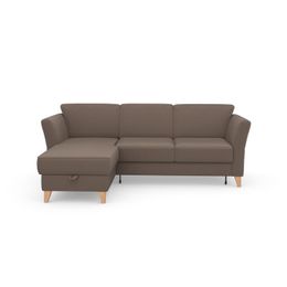 Sit & More sit&more Ecksofa &raquo;Visby L-Form&laquo; Wahlweise mit Bettfunktion und Bettkasten, frei im Raum stellbar grau