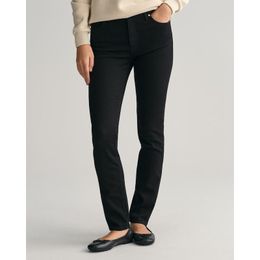 Gant Damen Slim-fit-Jeans &raquo;SLIM SUPER STRETCH JEANS&laquo; 5-Pocket-Style, hochelastisch schwarz 28, L&auml;nge 34