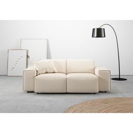 Home Affaire 2-Sitzer &raquo;Glimminge auch in Breitcord + Feincord + Easy care-Bezug&laquo; besondere Kedern&auml;hte,, Zierkissen beige 100% Polyester