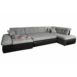 DOMO collection Wohnlandschaft &raquo;Moric U-Form, auch in Cord, Breite 353cm, viel Platz&laquo; im XXL-Format, wahlweise mit Bettfunktion und 
