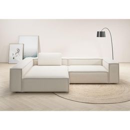 Home Affaire Ecksofa &raquo;Watertown, moderne XXL L-Form, 306 cm breit&laquo; Komfortabel mit tiefer Sitzfl&auml;che &ndash; ideal f&uuml;r gro&szlig;e Wohnr&auml;ume wei&szlig; 96% Polyester, 4