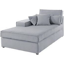 OTTO home Ottomane &raquo;Florid&laquo; einzeln stellbar oder als Teil eines Modulsofas, auch in Cord silber Baumwollmix (60% Baumwolle/40% Leinen);Struktur fein 