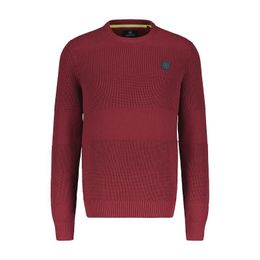Lerros Herren Lerros Strickpullover im Struktur-Mix rot XXL