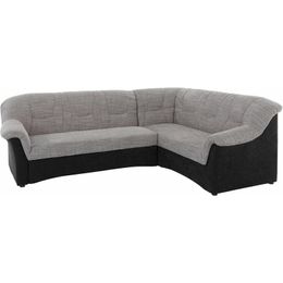 DOMO collection Ecksofa &raquo;Sarafina zeitlos&bequem, optional mit Federkern, Breite 240cm, L-Form&laquo; wahlweise mit Bettfunktion schwarz-wei&szlig; Microfaser 