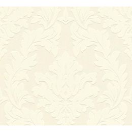 ARCHITECTS PAPER Vliestapete &raquo;Castello&laquo; Barock gemustert ornamental beflockt Ornament Ornament Tapete Barock Tapeten Wohnzimmer Schlafzimmer K&uuml;che beige Vinyl, Vlies