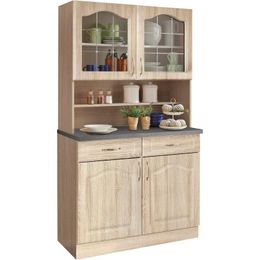 Wiho-K&uuml;chen wiho K&uuml;chen K&uuml;chenbuffet &raquo;Linz&laquo; 100 cm breit, in Landhaus-Optik beige