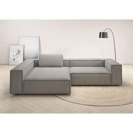 Home Affaire Ecksofa &raquo;Watertown, moderne XXL L-Form, 306 cm breit&laquo; Komfortabel mit tiefer Sitzfl&auml;che &ndash; ideal f&uuml;r gro&szlig;e Wohnr&auml;ume grau 95% Polyester, 5