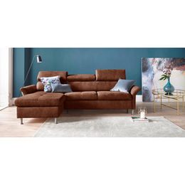 exxpo - sofa fashion Ecksofa &raquo;Maretto, bequem & komfortabel, bodenfrei, Breite 257cm, L-Form&laquo; inkl. Kopf- bzw. R&uuml;ckenverstellung, wahlweise mit 